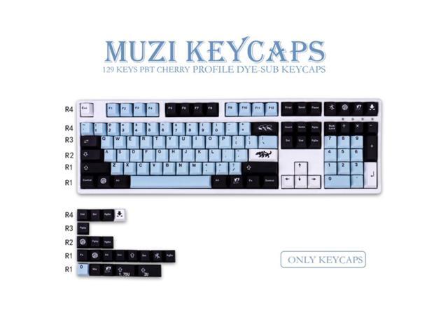 Click here for 129 Keys GMK Mizu Keycaps PBT 5 Sides Dye Subbed C... prices