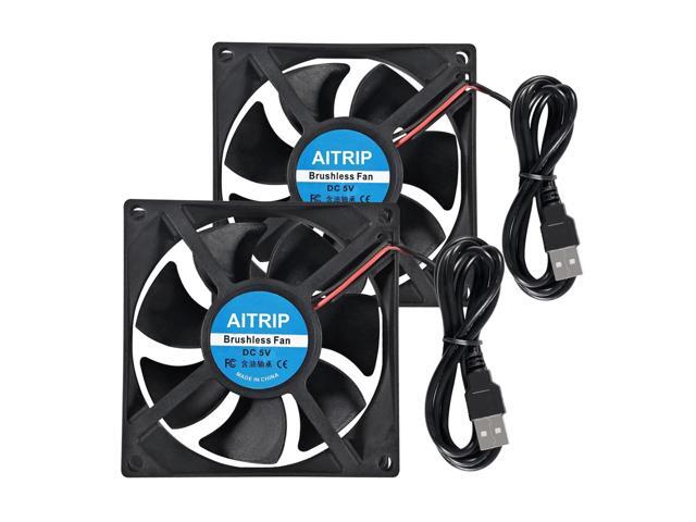 Click here for AITRIP 2PCS 80mm USB Fan 5V Brushless 8025 80x25mm... prices