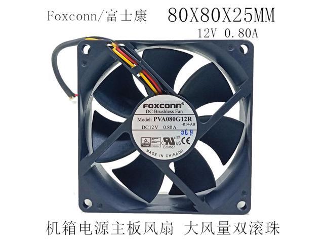 Click here for For Foxconn PVA080G12R 8025 8cm 80x80x25mm fan 3wi... prices