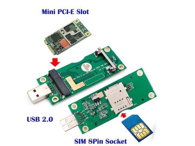 Click here for Mini PCI-E to USB Adapter with SIM 8Pin Card Slot... prices