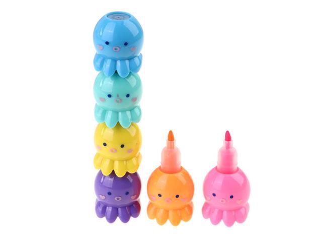 Click here for Kawaii Cute 6 Colors Octopus Fluorescent Marker Pe... prices