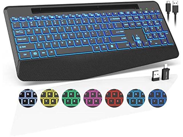 Click here for Wireless Keyboard with 7 Colored Backlits  Wrist R... prices