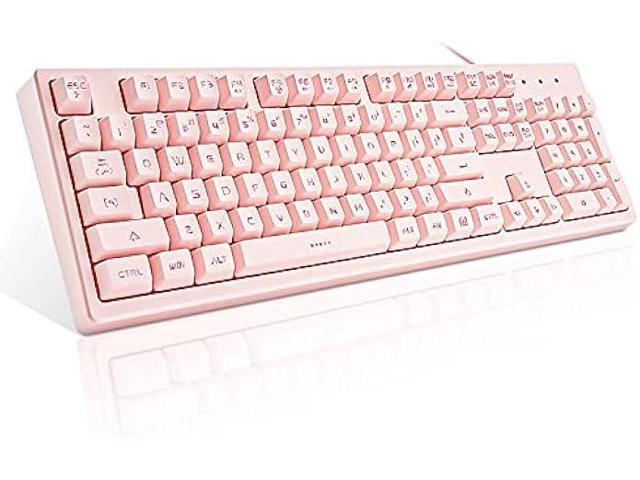 Click here for Basaltech Pink Keyboard with 7-Color LED Backlit... prices