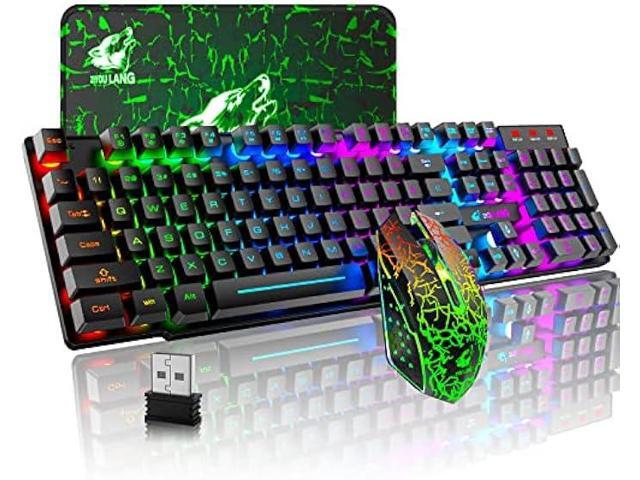 Click here for Wireless Gaming Keyboard and Mouse Combo Rainbow B... prices