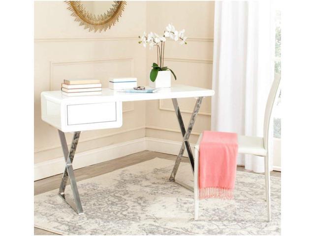 Click here for Safavieh Home Collection Hanover Desk  White/Chrom... prices