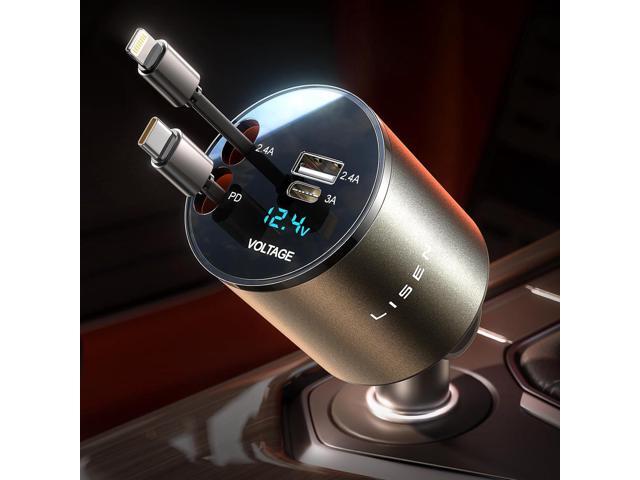 Click here for LISEN 4 in 1 Retractable iPhone Car Charger [All M... prices