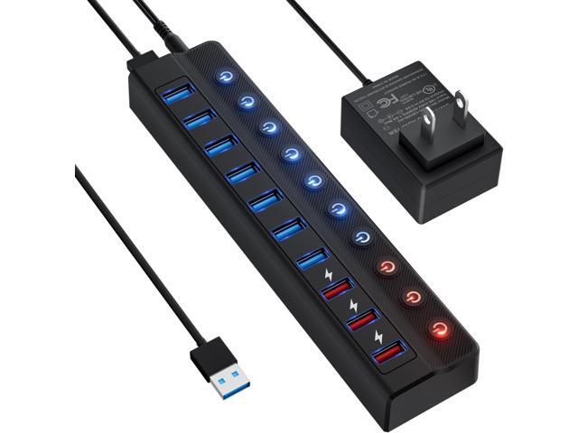Click here for Powered USB Hub  10-Port USB Splitter Hub (7 Faste... prices