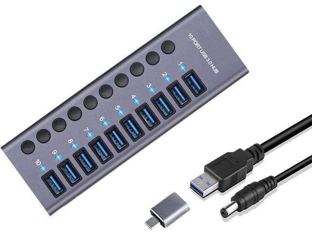 Click here for 10 Port Aluminum USB 3.0 hub with 10 Port USB Data... prices