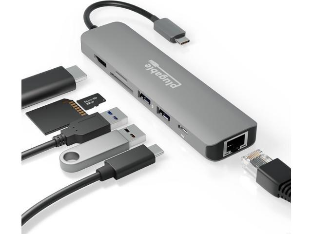 Click here for Plugable 7-in-1 USB C Hub Multiport Adapter with E... prices