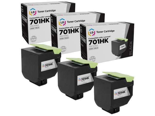 Click here for LD Remanufactured Lexmark 701HK / 70C1HK0 3PK HY B... prices