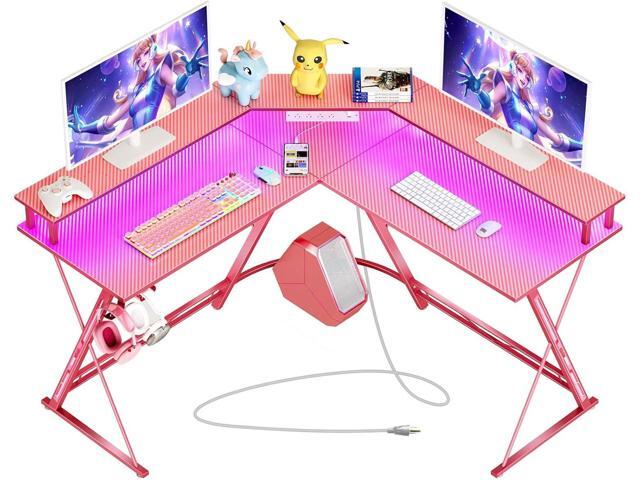 Click here for SEVEN WARRIOR Gaming Desk 50.4 with LED Light & Po... prices