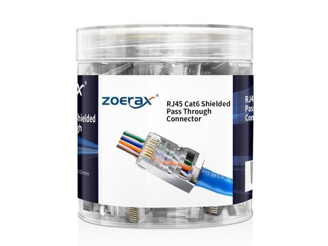 Click here for 100-Pack RJ45 Cat6 Pass Through Connector Shielded... prices