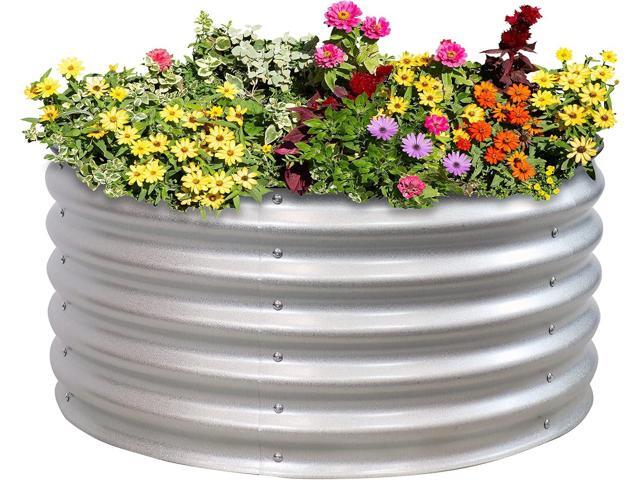 Click here for Sunnydaze 35.5-Inch Round Metal Raised Garden Bed... prices
