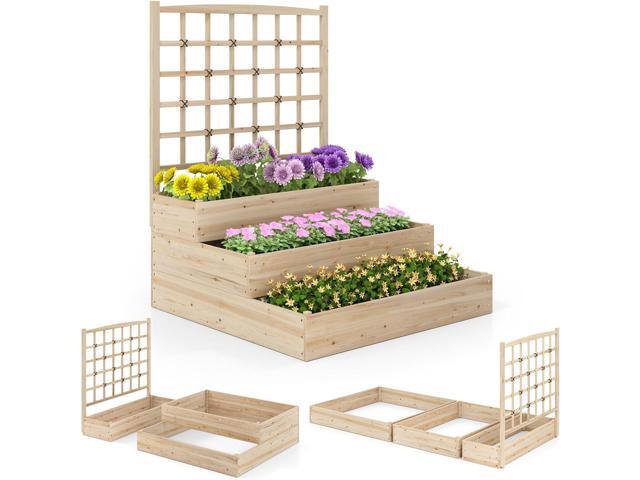 Click here for HAPPYGRILL 3-Tier Raised Garden Bed  Wooden Plante... prices