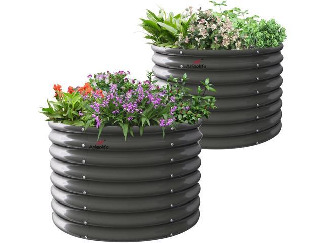 Click here for A ANLEOLIFE 2-Pack 3ft x 24 Tall Galvanized Raised... prices