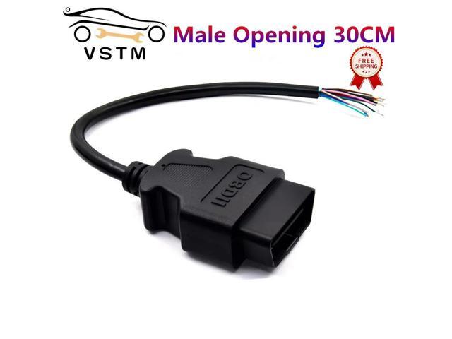 Click here for FOR OBD2 16Pin Male Plug Connector 30CM Auto Cable... prices