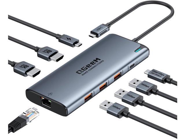 Click here for QGeeM USB C Hub 8 in 1 Extender Splitter with Sing... prices