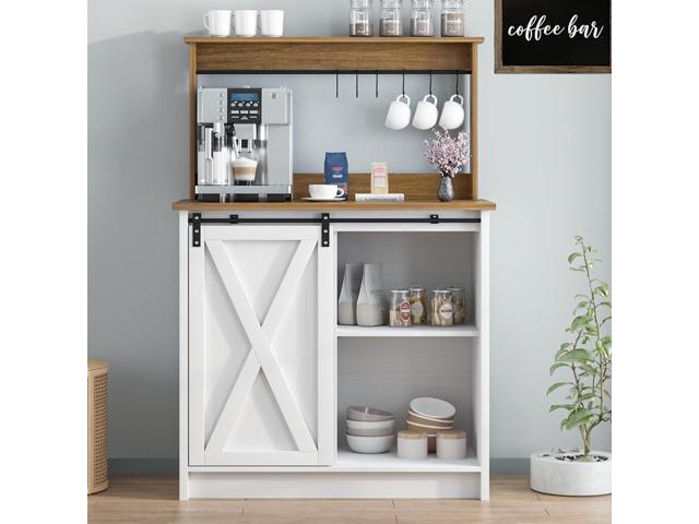 Click here for Farmhouse Coffee Bar with Hutch  White Coffee Bar... prices
