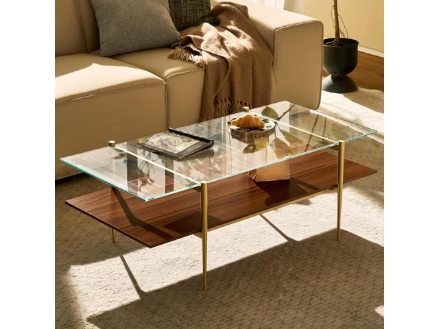 Click here for AGV LIGHTING Tadio Large Glass Coffee Table  Mid-C... prices