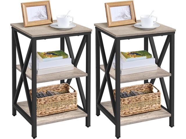 Click here for Yaheetech Industrial End Tables Set of 2  3-Tier S... prices