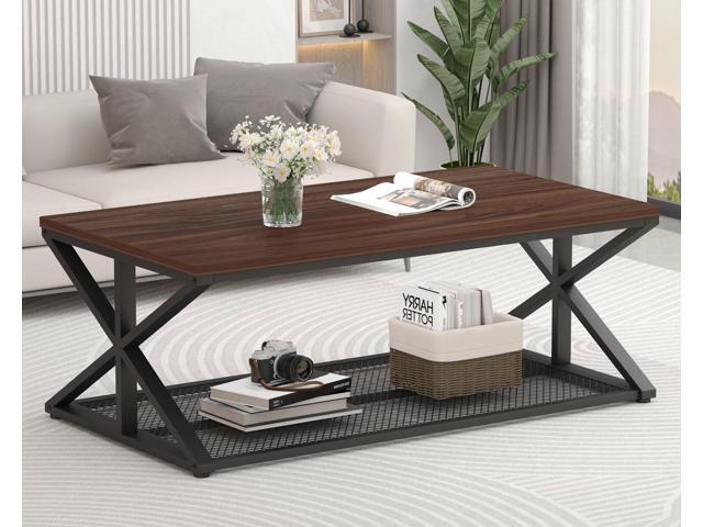 Click here for IBF Walnut Coffee Table with Storage  Industrial W... prices