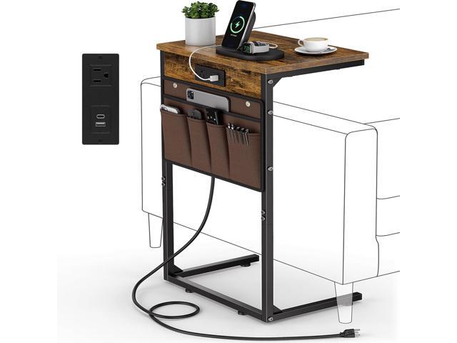 Click here for Vagusicc C Shaped End Table with Charging Station... prices