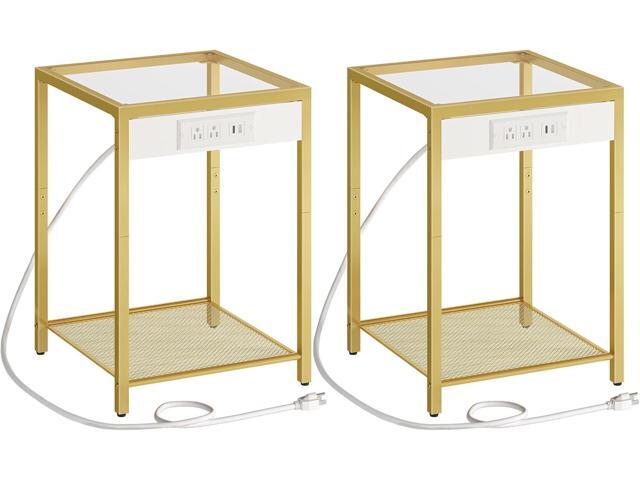 Click here for HOOBRO Side Table with Charging Station  Set of 2... prices