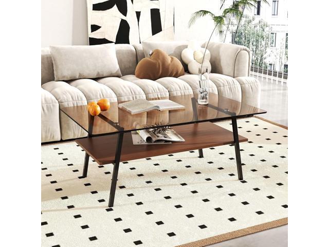 Click here for Glass Coffee Table for Living Room  Mid Century 2... prices