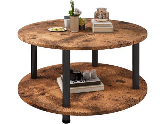 Click here for 23.6 Round Coffee Table  2-Tier Small Circle Coffe... prices