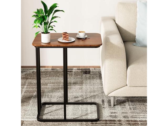 Click here for C Shaped Side Table  Small End Table MDF Black Wal... prices