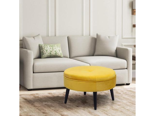 Click here for Joveco Small Round Ottoman  Velvet Upholstered Foo... prices