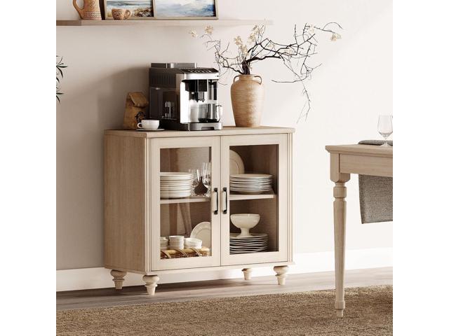 Click here for WAMPAT Buffet Cabinet with Glass Doors  Coffee Bar... prices