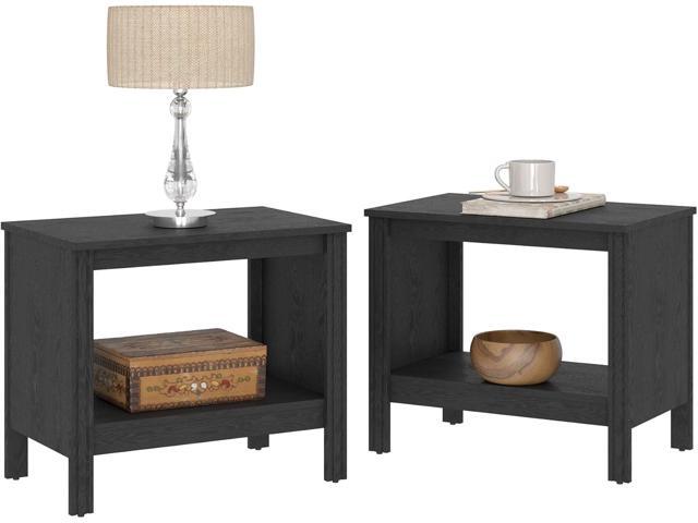 Click here for WAMPAT Black End Tables Set of 2  Small Square Sid... prices