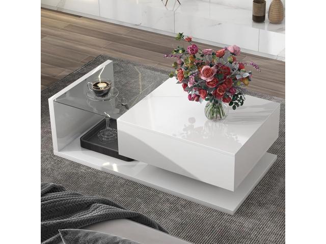 Click here for P PURLOVE Modern Coffee Table with Tempered Glass... prices