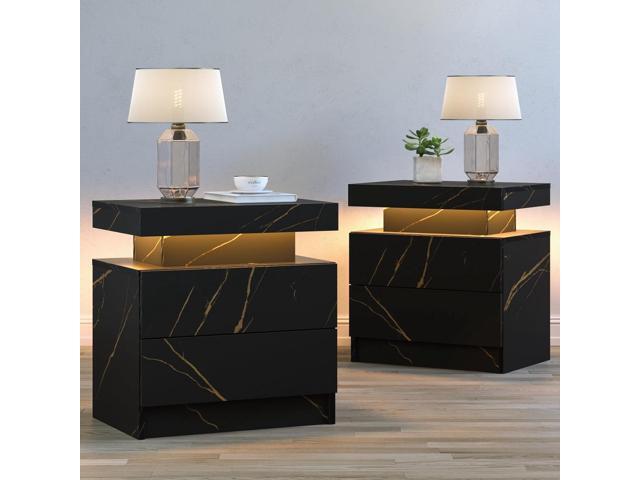 Click here for LED Nightstand Set of 2 Modern Night Stand Set 2 M... prices