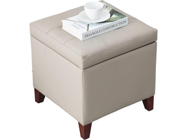 Click here for Adeco 18 PU Storage Ottoman  Upholstered Square Fa... prices