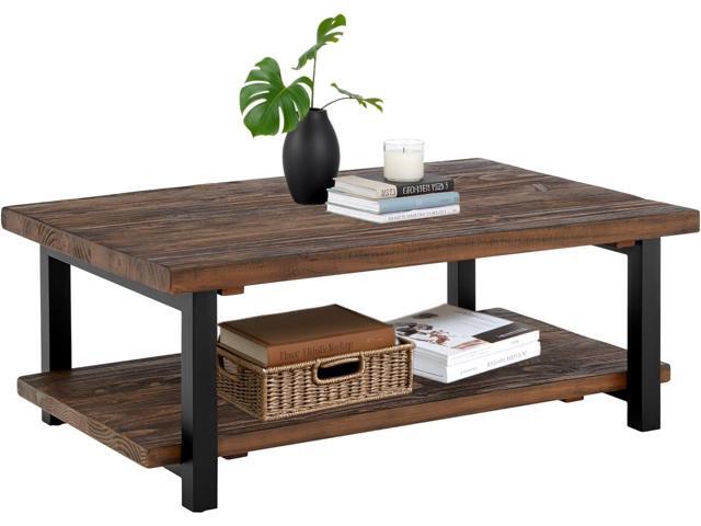 Click here for Pomona Rustic Industrial 2-Tier Rectangular Coffee... prices