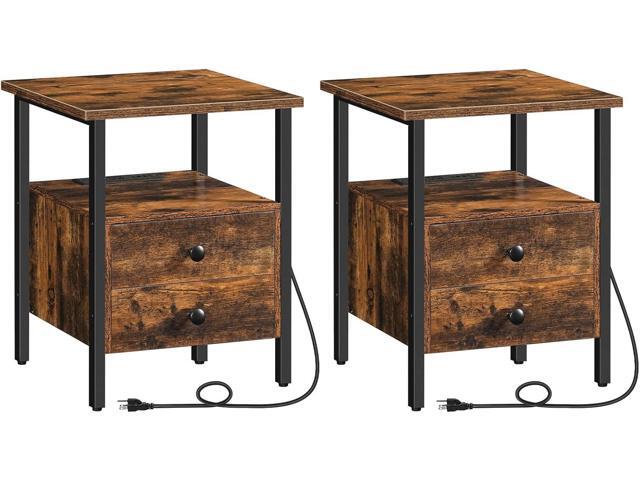 Click here for HOOBRO End Table Set of 2 with Charging Station  N... prices