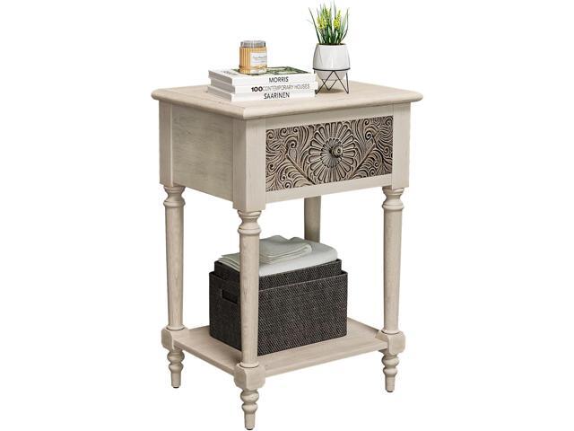 Click here for SUNBURY Vintage Nightstand with Drawer  Wood Small... prices