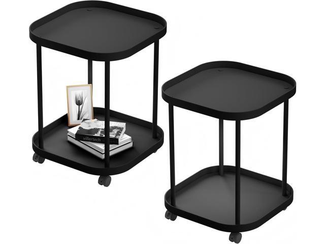 Click here for Side Table with Wheels  End Table Living Room Plas... prices