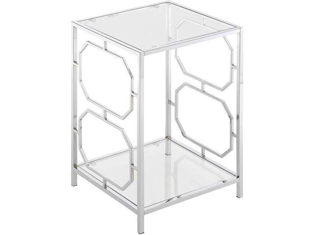 Click here for Convenience Concepts Omega Chrome End Table  Clear... prices