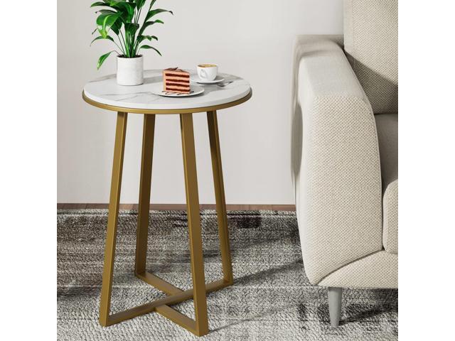 Click here for Round End Tables  Small Side Table White Marble Te... prices