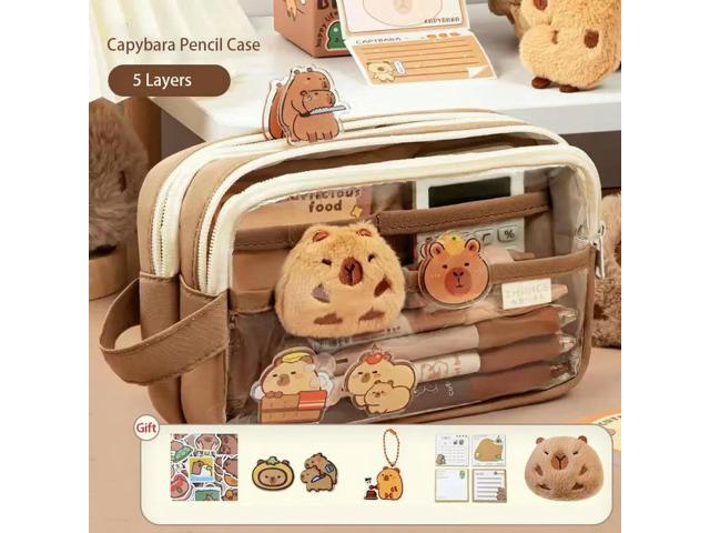 Click here for Cute Capybara Pencil Case School Supplies Clear Ae... prices