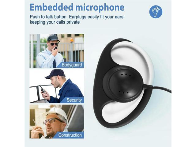 Click here for (2 Pack) 2Pin Advanced D Shape Clip-Ear Ptt Headse... prices