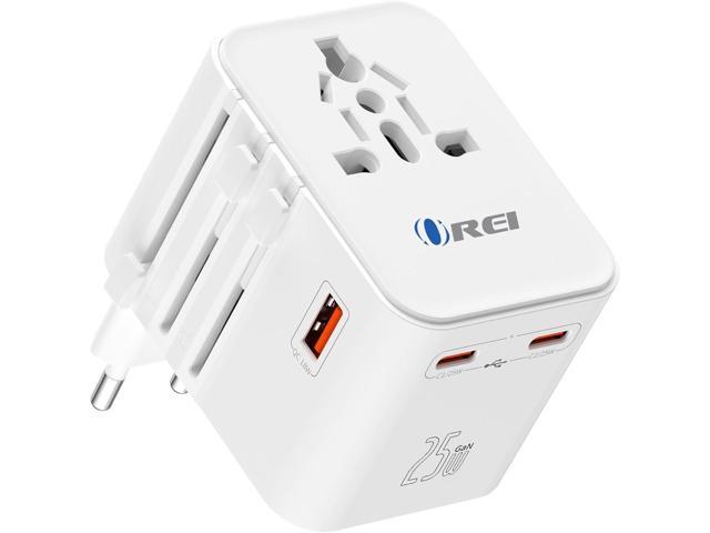 Click here for OREI World Travel Plug Adapter - 2 USB + 1 Univers... prices