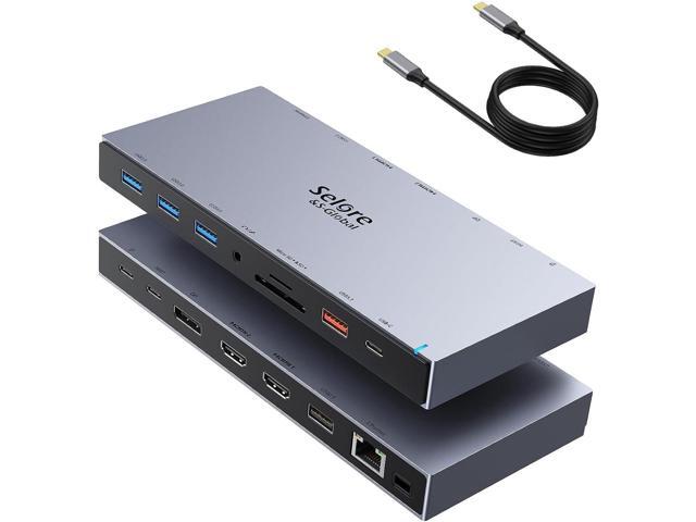 Click here for Dual HDMI Docking Station 3 Monitor USB C Laptop H... prices