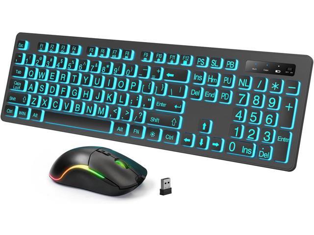 Click here for Backlit Large Print Wireless Keyboard and Mouse Co... prices
