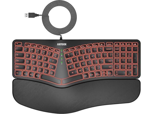 Click here for Arteck Ergonomic USB Wired Keyboard with Cushioned... prices