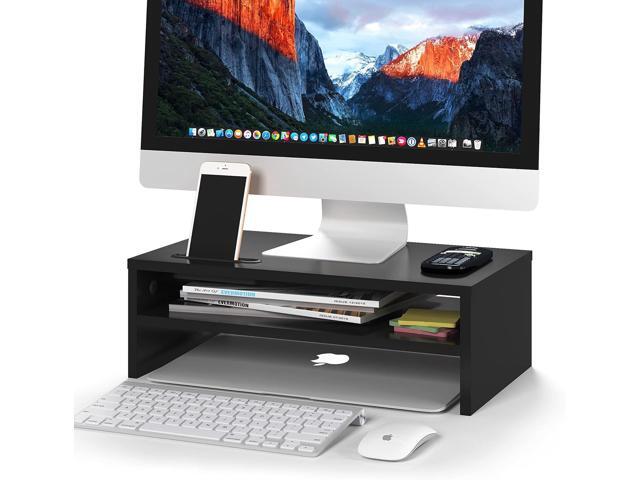 Click here for BONTEC Wooden Monitor Stand Riser  2-Tier Desk She... prices