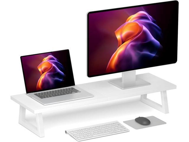 Click here for TEAMIX White Dual Monitor Riser - 31.5 inch Wide T... prices